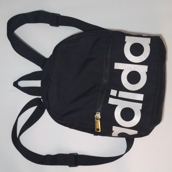 adidas | Bags | Adidas Mini Backpack Black W Adidas Logo | Poshmark